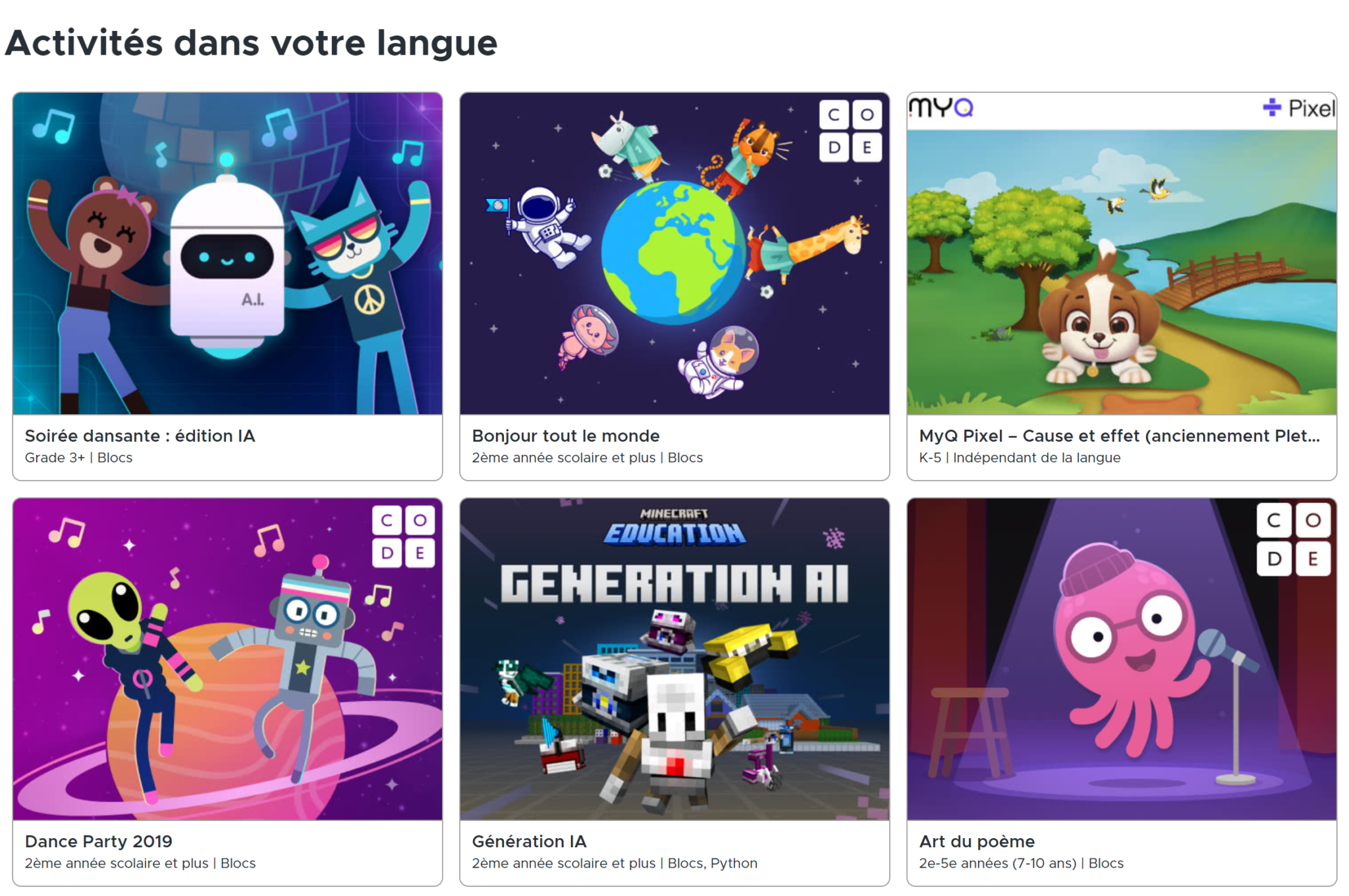 Challenge #1 Hour of code! - Codenplay